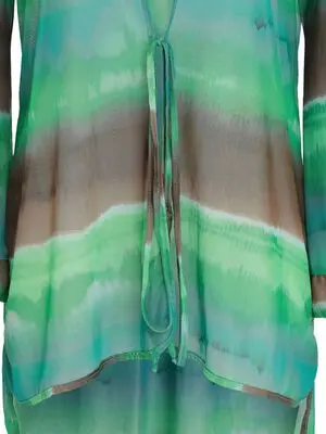 AMIR SLAMA X Jade Picon Tulle Beach Cover-up - Green