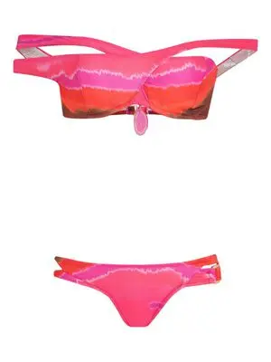 AMIR SLAMA Tie-dye Bikini - Pink