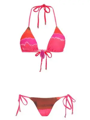 AMIR SLAMA Tie-dye Two-piece Bikini Set - Pink