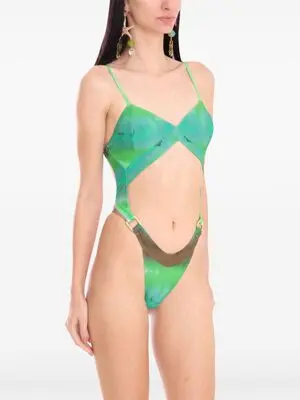 AMIR SLAMA Tie-dye One Piece Swimsuit