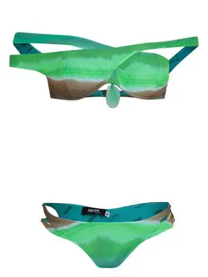 AMIR SLAMA Tie-dye Bikini - Green
