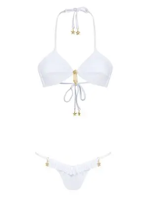 AMIR SLAMA Starfish-charms Bikini - White