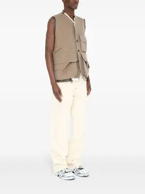MAISON MARGIELA Cargo Wool Vest - Neutrals