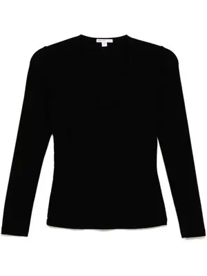 JAMES PERSE Lotus Deep-v T-shirt - Black