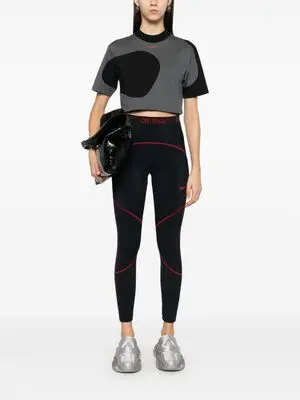 Off-White Color-block Cropped T-shirt