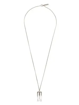 Victoria Beckham B Frame Necklace - Silver