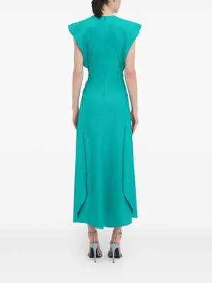 Victoria Beckham Folded Cap-sleeve Midi Dress