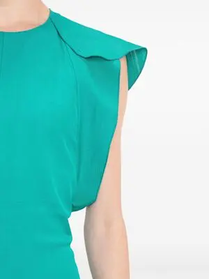Victoria Beckham Folded Cap-sleeve Midi Dress