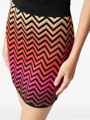 Missoni Zigzag-pattern Degradé Mini Skirt - Orange