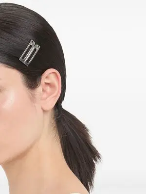 Victoria Beckham Logo Hair Clip - Silver