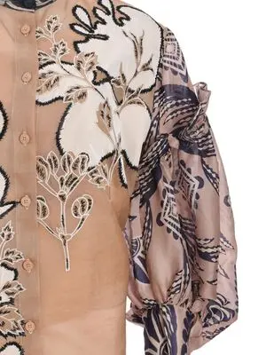 Biyan Printed Organza Shirt