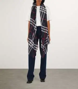 Burberry Wool-silk Check Scarf