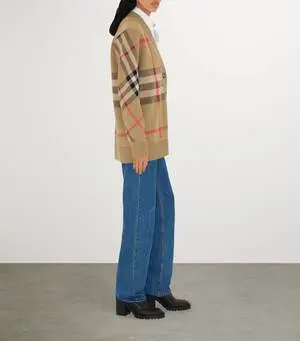 Burberry Wool-blend Check Cardigan