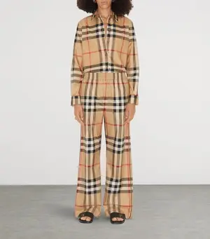 Burberry Cotton Check Trousers