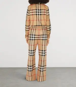 Burberry Cotton Check Trousers