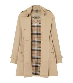 Burberry Gabardine Chelsea Short Trench Coat