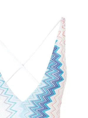 Missoni Zigzag One Piece Swimsuit - White