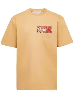 JW Anderson Jwa Lace-print T-shirt - Neutrals