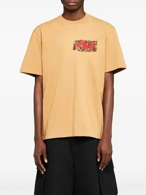 JW Anderson Jwa Lace-print T-shirt - Neutrals