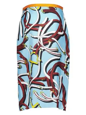 Gucci Printed Silk Skirt