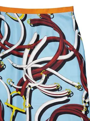 Gucci Printed Silk Skirt