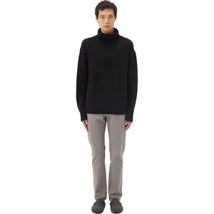 Gobi Cashmere Classic Turtleneck Sweater - Black