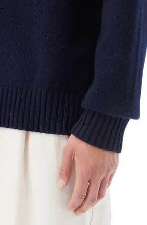 Gobi Cashmere Classic Turtleneck Sweater - Navy