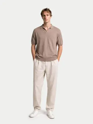 Gobi Cashmere Silk Cashmere Polo Shirt