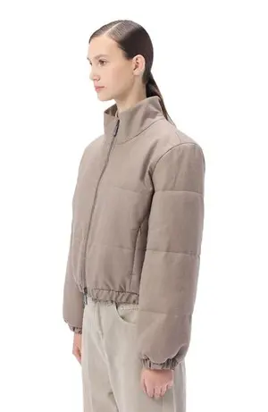GOBI MONGOLIAN CASHMERE Cropped High-neck Cashmere Jacket