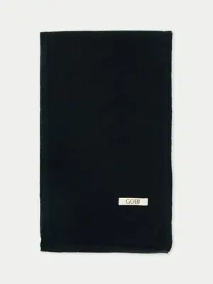 Gobi Cashmere Cashmere Jersey Knit Scarf - Black