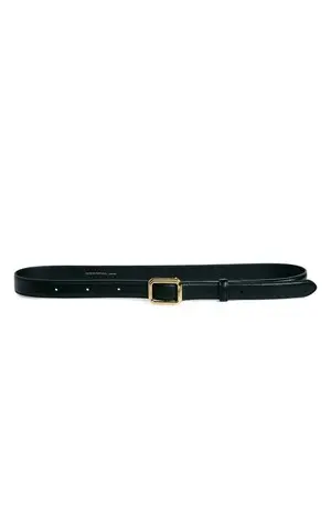 Lié Studio Georgia Leather Belt - Gold Solid Black