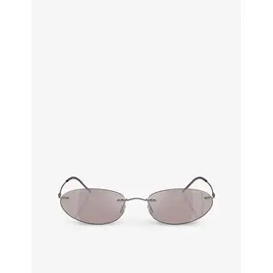 Giorgio Armani Ar1508m Oval-frame Sunglasses - Silver