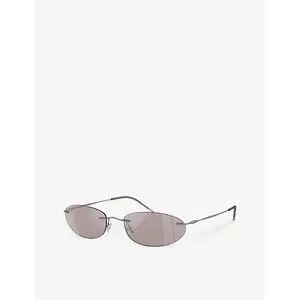 Giorgio Armani Ar1508m Oval-frame Sunglasses - Silver