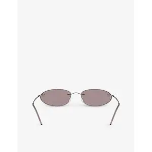 Giorgio Armani Ar1508m Oval-frame Sunglasses - Silver