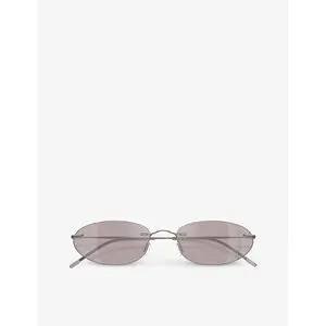 Giorgio Armani Ar1508m Oval-frame Sunglasses - Silver