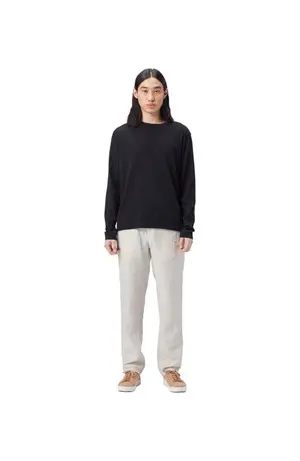 Gobi Cashmere Cotton Silk Cashmere Blend Crewneck Sweater - Black