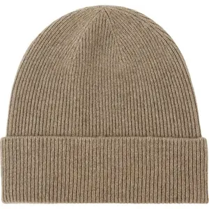 GOBI MONGOLIAN CASHMERE Cashmere Rib Knit Beanie - Taupe
