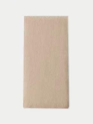 Gobi Cashmere Fisherman Knit Scarf - Beige