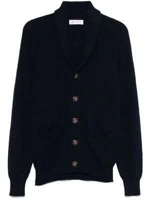 Brunello Cucinelli Cotton Cardigan - Blue
