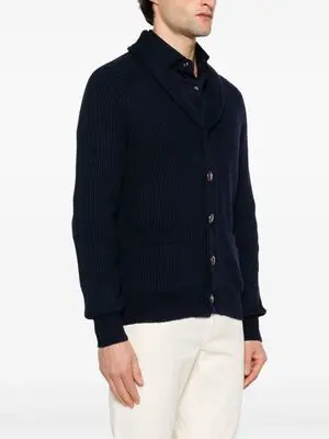 Brunello Cucinelli Cotton Cardigan - Blue
