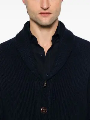 Brunello Cucinelli Cotton Cardigan - Blue