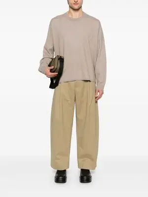 Studio Nicholson Pleated Wide-leg Trousers - Neutrals