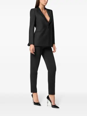 Philipp Plein Skull-strass Wool Blazer