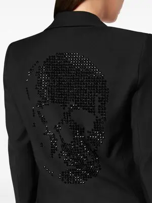 Philipp Plein Skull-strass Wool Blazer