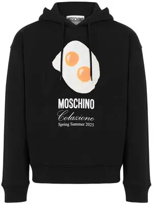 Moschino Printed Hoodie - Black