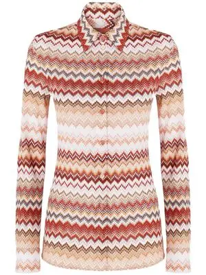 Missoni Zigzag-pattern Lamé Shirt