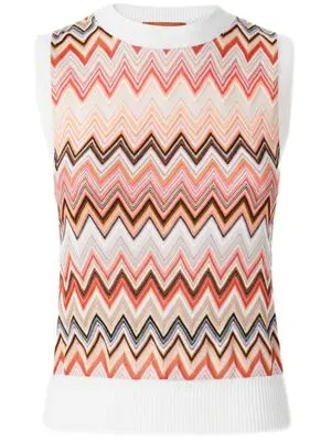 Missoni Zigzag-pattern Tank Top - Pink