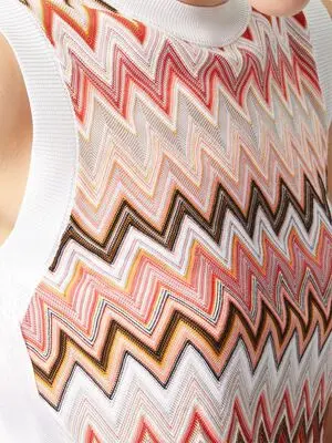 Missoni Zigzag-pattern Tank Top - Pink