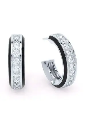 LOEV 14k White Gold Diamond Eternity Earrings