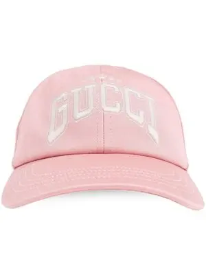 Gucci Logo Embroidered Cap - Pink